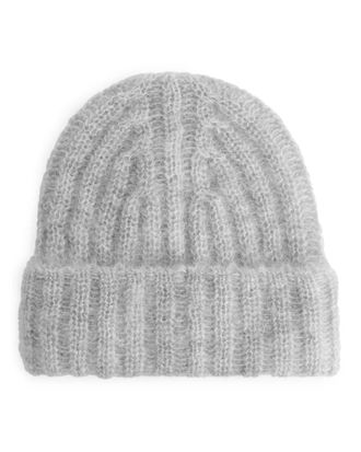 Arket Beanie Aus Wolle Und Mohair -Grau
