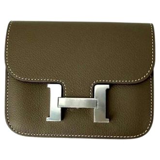 Herm&egrave;s Portefeuille Pre-owned Constance Slim Etoupe avec passant de ceinture - Femme - Pre-owned - Brun - Taille: ONE Size