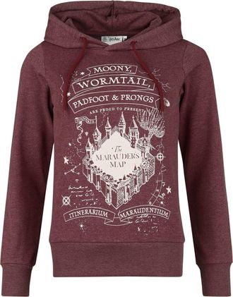 Harry Potter Karte des Rumtreibers Frauen Kapuzenpullover Bordeaux XXL