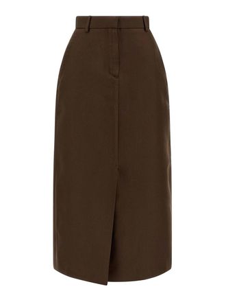 Brioni Jupe Midi - Marron