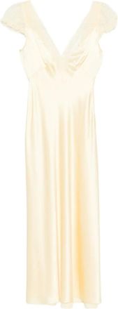 Dôen robe mi-longue Corelia à col v - Jaune