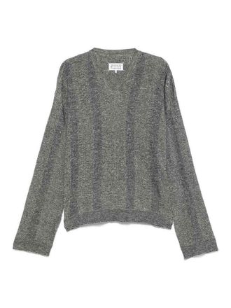 Maison Margiela Pull Col Rond - Gris