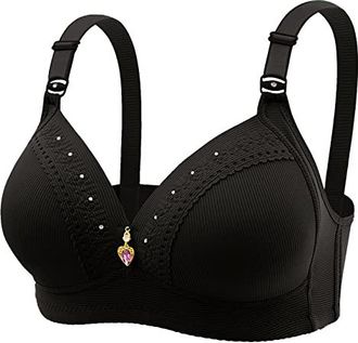 Generic Soutien-gorge push-up 2026 pour femme, soutien-gorge push-up pour femme, ensemble sans anneau en acier, Noir, C