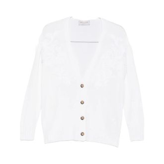 Ermanno Scervino Floral Embroidered Cardigan - - Knitwear - Damen - Wei&szlig; - XS