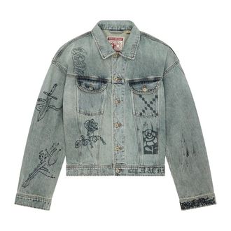 Deus Homme, Vestes, Bleu, Taille: M Veste Mephistopheles