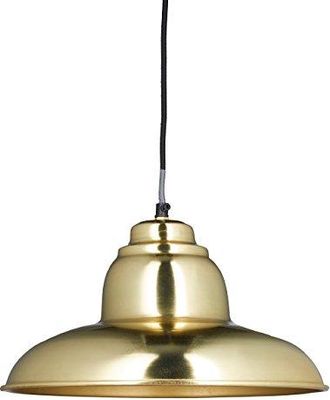 Relaxdays Hängeleuchte Metall, groß, Lampe, einfarbig, max. 40 Watt, H x B x T: 156 x 34 x 34 cm, Industrial, gold