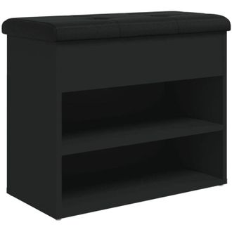 vidaXL Schuhbank Schwarz 62x32x50 cm Holzwerkstoff - Vidaxl