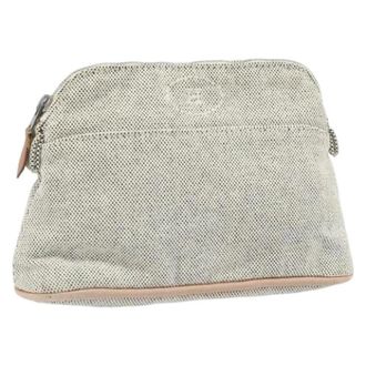 Herm&egrave;s Pre-owned Canvas Pouch - - Pre-owned - Damen - Grau - ONE SIZE