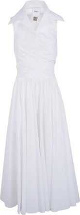 Patou Femme, Robes, Blanc, Taille: 36 FR Draped Midi Dress