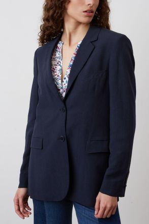 Gerard Darel Veste de tailleur en lin m&eacute;lang&eacute; - NATHIS - Marine