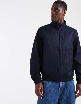 Tommy Hilfiger Klassische Harrington-Jacke in Marineblau-Navy
