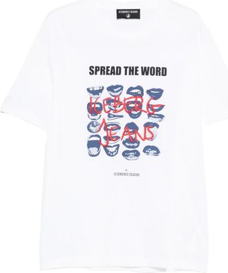 Iceberg t-shirt à imprimé bouche - Blanc