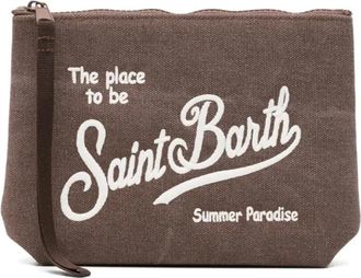 MC2 Saint Barth Femme, Sacs, Brun, Taille: ONE Size Aline Canvas Clutch