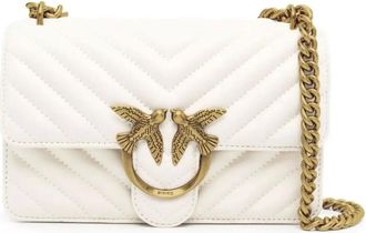 Pinko Pinko - Love One Mini Sac Bandouli&egrave;re - Femme - Sacs - Blanc - Taille: ONE Size