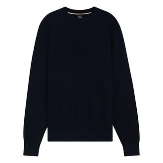 HUGO BOSS H-Imberto Rundhals-Strickpullover - - Knitwear - Herren - Blau - 3XL