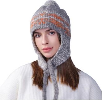 Generic Bonnet Femme Hiver Bonnet Femme Chapeau Femme Hiver Confortable Classique - Chaud D&eacute;contract&eacute; Hiver, Tricot Souple Et &Eacute;lastique, Id&eacute;al Cadeau Ou Tenue