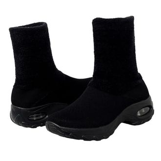 Garneck Bottes DAutomne pour Femmes -Mollet Noires Bottes de Neige Chaudes Semelle Amortissante Doublure en Fourrure Douce L&eacute;g&egrave;res et Confortables pour LExt&eacute;r