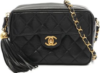 Chanel sac porté épaule matelassé (années 2010) - Noir