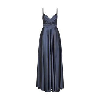 Blanca Vita Draped Open Back Dress - - Dresses - Damen - Blau - S