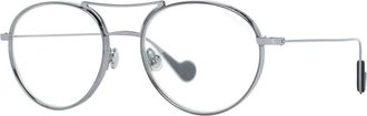 Moncler Runde Gunmetal-farbene Sonnenbrille - - Accessories - unisex - Grau - ONE SIZE
