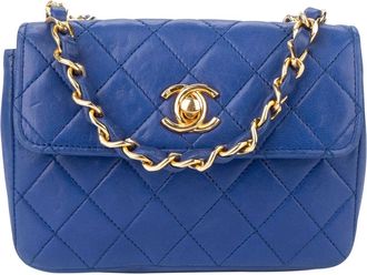 Chanel Crossbody Bags - Chanel Quilted Lambskin 24K Gold Mini Single Flap - Gr. unisize - in Bunt - f&uuml;r Damen