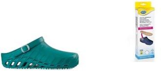 Scholl Clog Evo Vert + Semelles Antistatiques avec Memory Cushion pour Clog Evo - Vert/Marron