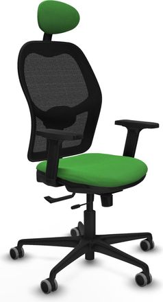 Piqueras y Crespo Schreibtischstuhl mit 2D-Armen, h&ouml;henverstellbare Lendenwirbelst&uuml;tze und festes Kopfteil, ausgestattet mit Syncro/Traslack und injiziertem Schaumstoff