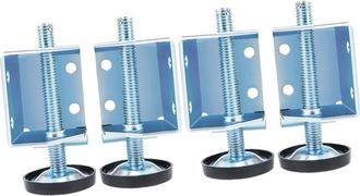 Soimiss Verstellbare Möbel Fußmatten 4 Stück Silber Anti Rutsch Möbelfüße Aus Stabilem Material Höhenverstellbare Möbelpolster Für Sofa Tisch Schrank Und Bett