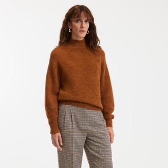 La Redoute Collections Pull Col Montant Alpaga M&eacute;lang&eacute; Signature Aristide