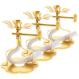 Artibetter Gadpiparty 3 St&uuml;ck Dochthalter f&uuml;r Butterlampen aus Poliertem Material Handlicher und Langlebiger Kerzenst&auml;nder f&uuml;r Buddhistische Alt&auml;re und Private G