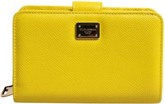 Dolce & Gabbana Femme, Accessoires, Jaune, Taille: ONE Size Portefeuille Continental