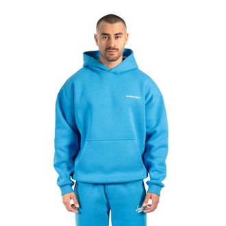 Smilodox Hoodie Herren Tamio, Regular Fit Kapuzenpullover mit Prints auf Brust & R&uuml;cken, Flauschiger Stoff Pulli mit K&auml;ngurutasche & B&uuml;ndchen, Sweatshirt komfo