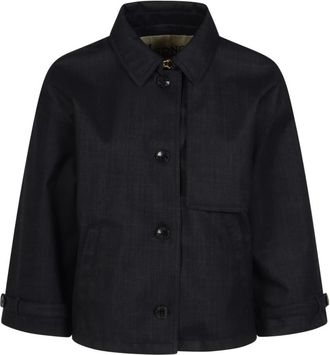 Herno Femme, Vestes, Bleu, Taille: 40 FR Cappa Dettagli Trench