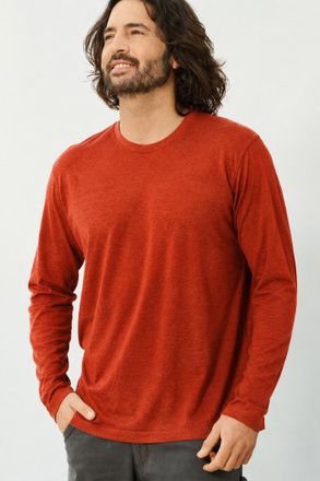 Hempage Hempage Herren vegan Langarmshirt Basic Rostrot