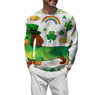 Generic Haut &agrave; manches longues textur&eacute; pour homme avec col en V - T-shirt l&eacute;ger et respirant - Confortable et doux au toucher - Haut de printemps et dautomne,