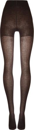 Wolford Collant en laine M&eacute;rinos &agrave; motif - Femme - Sous-v&ecirc;tements - Brun - Taille: 36 FR