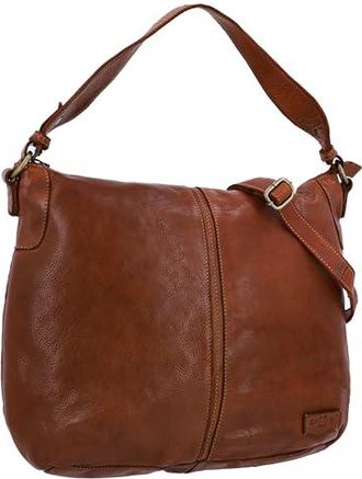 Gusti Hannah Sac à bandoulière en cuir pour femme Marron, marron