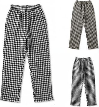 Generic Pantalon de pyjama chaud pour femme - Pantalon de pyjama &agrave; carreaux en coton imprim&eacute; &agrave; carreaux - Pantalon de d&eacute;tente en polaire pour les promenades d