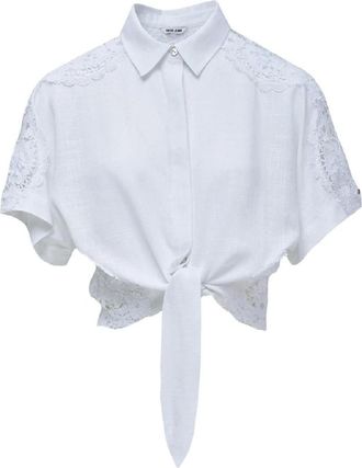 Salsa Femme, Blouses et Chemises, Blanc, Taille: 38 FR Chemise Coupe Standard