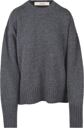 Jucca Femme, Pulls, Gris, Taille: 42 FR Maglia in lana cuciture in rilievo