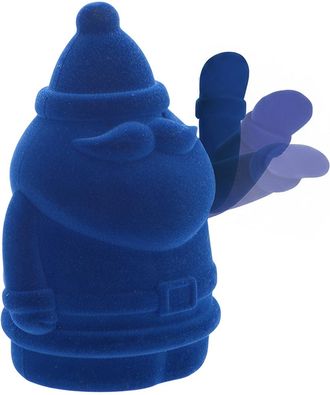 KASANOVA Weihnachtsmann Samt blau beweglicher Arm