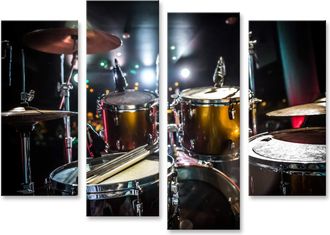 Islandburner Bild auf Leinwand Schlagzeug Musik Schule Kinderzimmer Hobbyraum Bilder Wandbilder Poster