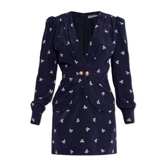 Alessandra Rich Kleid mit dekorativem Druck - - Dresses - Damen - Blau - 2XS