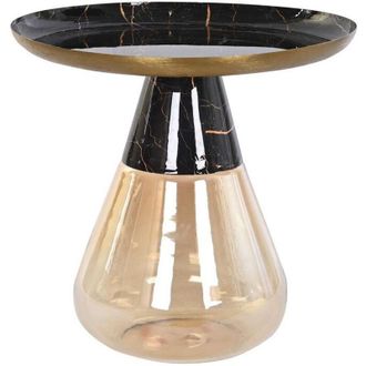 DKD Home Decor Beistelltisch DKD Home Decor zweifarbig Kristall Eisen 60 x 60 x 57 cm