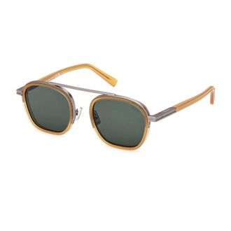 Ermenegildo Zegna Lunettes de soleil Aviator - Homme - Accessoires - Brun - Taille: 51 MM