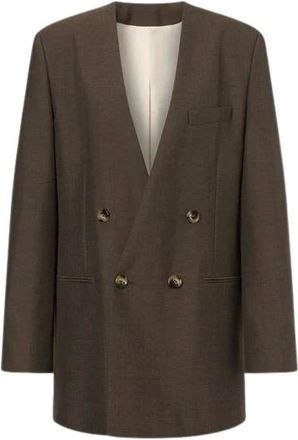 Philosophy di Lorenzo Serafini Femme, Vestes, Brun, Taille: 42 FR Blazer crois&eacute;