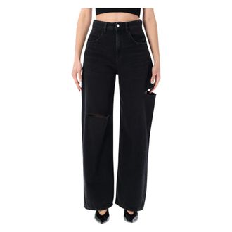 Icon Denim Los Angeles Wide Jeans - - Jeans - Damen - Schwarzk - W28