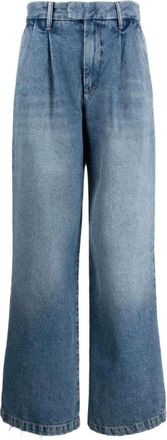 ARMARIUM Armarium, Femme, Jeans, Bleu, Taille: 36 FR Wide Leg Pleated Denim Pants