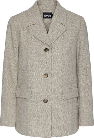 Pieces Damen Pcjudo Blazer Jacket, Light Grey Melange,XL