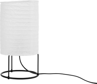 IKEA Tischlampe STRANDAD Standlampe mit Papierschirm - H&ouml;he 29 cm - wei&szlig;/schwarz